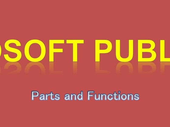 An introduction to MS Publisher | PDF | Desktop Publishing | Computer ...