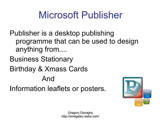 Microsoft Publisher | PPSX | Desktop Publishing | Computer Software and Applications
