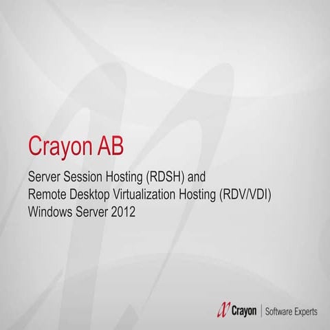 Microsoft RDS in Windows Server 2012 | PPTX