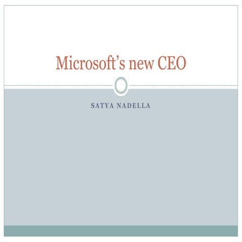 Microsoft’s new ceo | PPTX