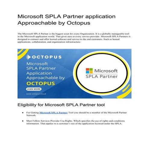 Microsoft SPLA Partner application approachable by Octopus Cloud.pdf