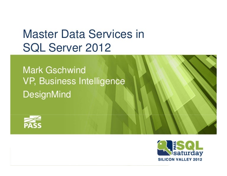 Microsoft Master Data Services with SQL Server 2012