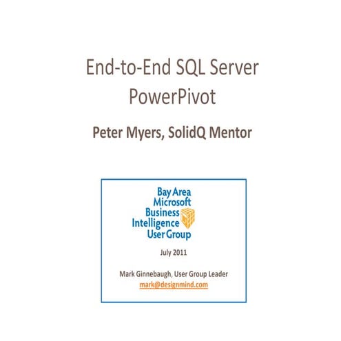 Microsoft Sql Server Powerpivot Ppt