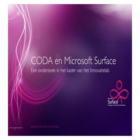 Onderzoek MS Surface Table CODA | PPT