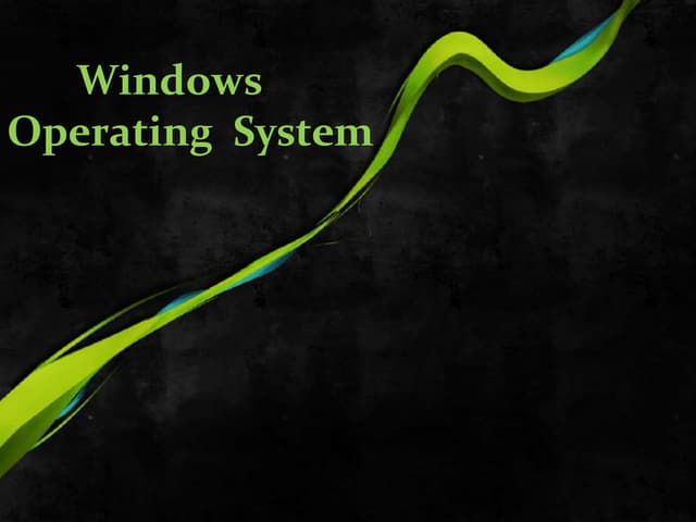 Windows operating system presentation | PPTX