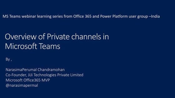 Experts Live 2019 - Microsoft Teams Architecture Deep Dive | PPT