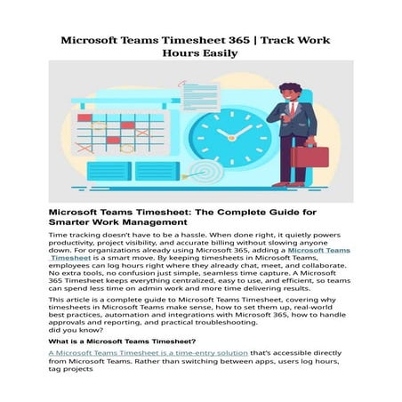 Ultimate Microsoft Teams Timesheet Guide for Efficient Work - Apps 365 ...
