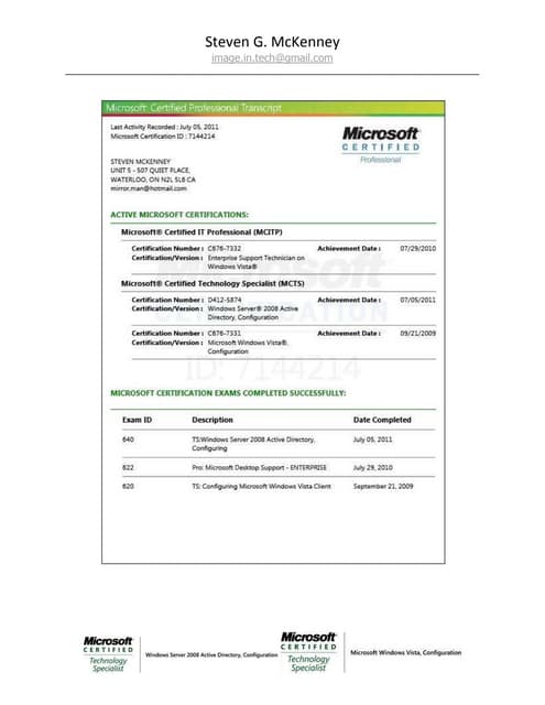 Microsoft Transcript Pdf