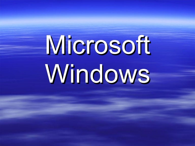 Microsoft windows