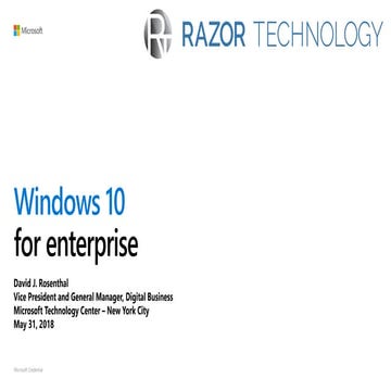 Microsoft Windows 10 for the Enterprise | PPT