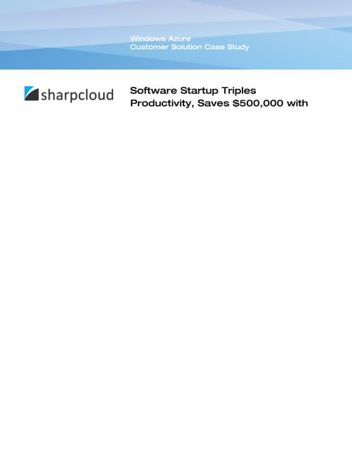 Case study - Windows Azure Platform | PPTX