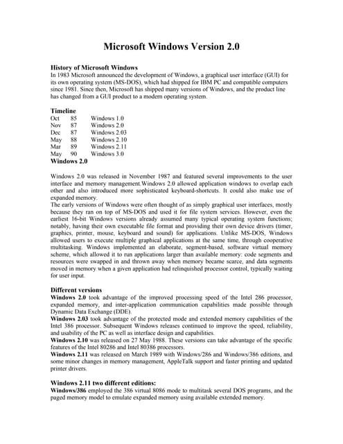 A History of Microsoft Windows | PPT