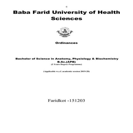 Microsoft word 1. final revised ord. & syllabus b sc -apb_ 2019 | PDF