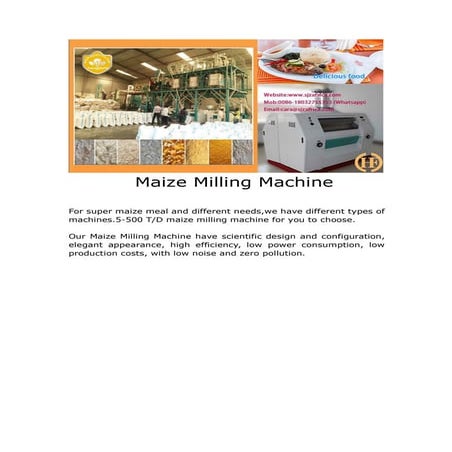 Maize Milling Machine | PDF
