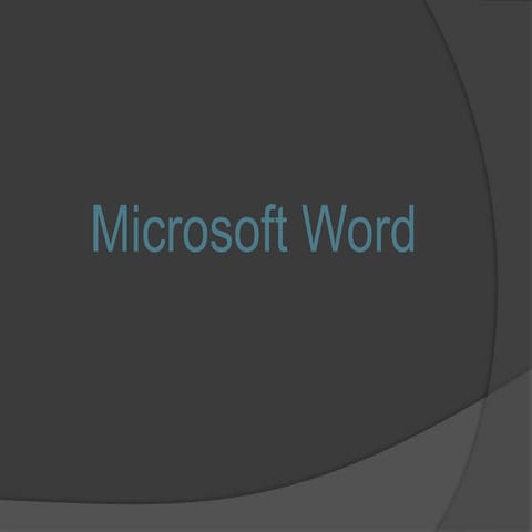 Microsoft word | PPT