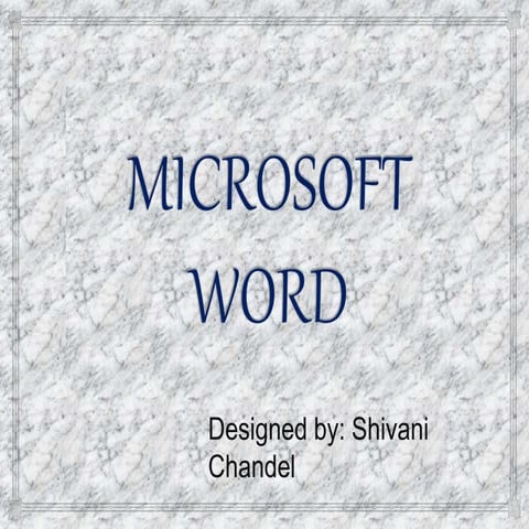 Microsoft word ppt presentation