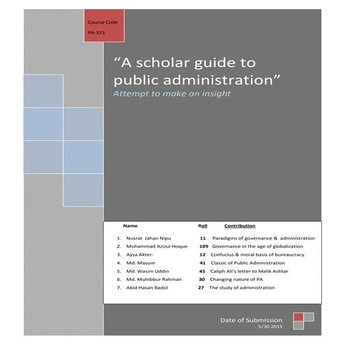 Public administration : Review of some critical papers | PDF