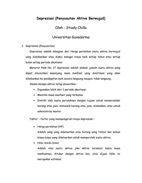 Ekonomi-Teknik-materi-depresiasi-pada konstruksi | PPT