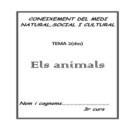 Els animals. Coneixement del medi | PDF