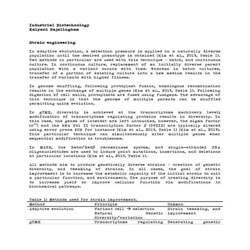 Industrial biotechnology | PDF