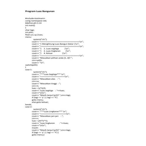Membuat Aplikasi dengan C++ | PDF