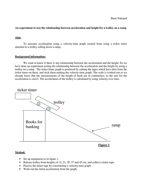 Chapter 2.1 ticker timer notes | DOCX | Physics | Science