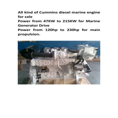 Diesel Marine Engine for sale | PDF
