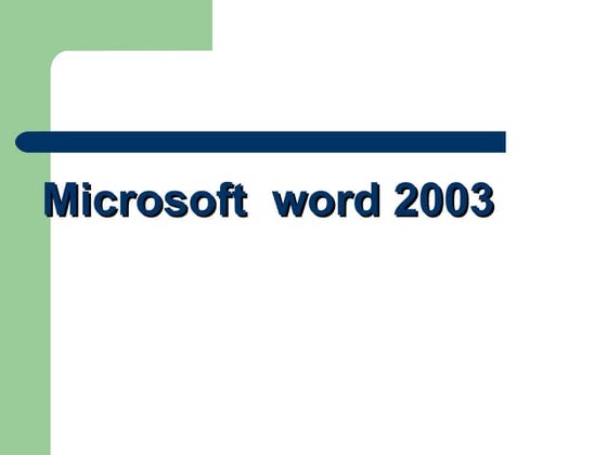 Word 2003 Exercises | PPTX | Desktop Publishing | Computer Software and Applications