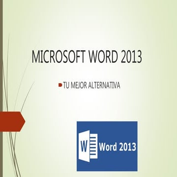 Microsoft word 2013 | PPTX