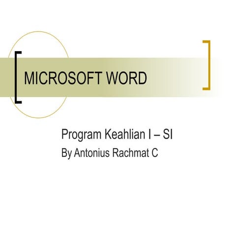 Microsoft word | PPT