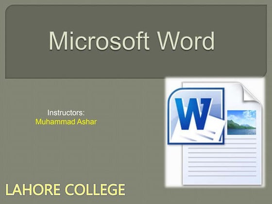 Ms word module 1 | PPTX