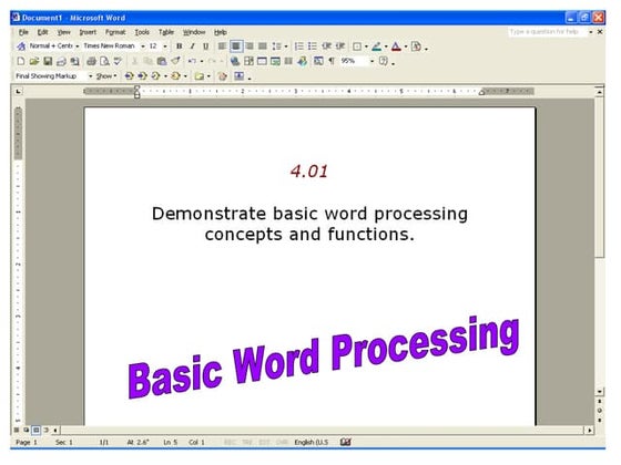 Microsoft Word Editing And Formatting A Question Paper Document Ppt