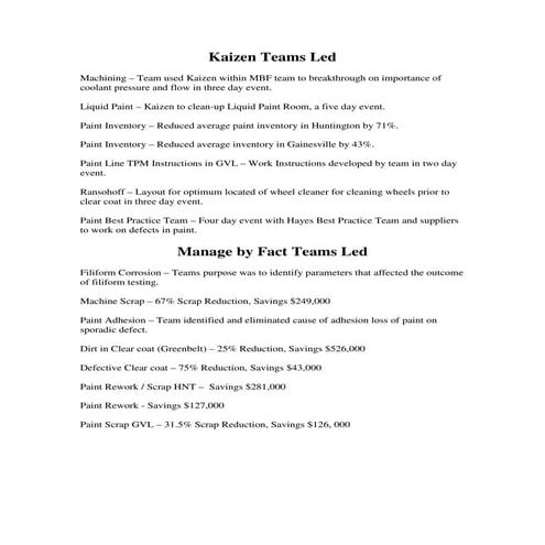 TPI Kaizen Event | PPT