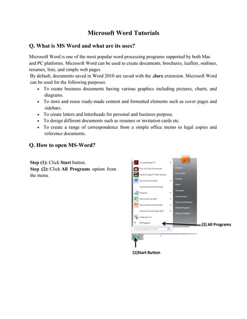 Ms word module 1 | PPTX