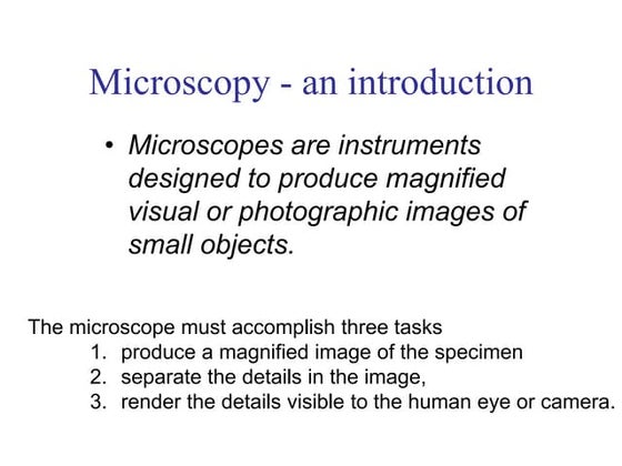 Microscopy Forensic Science microscopy principle and application | PDF