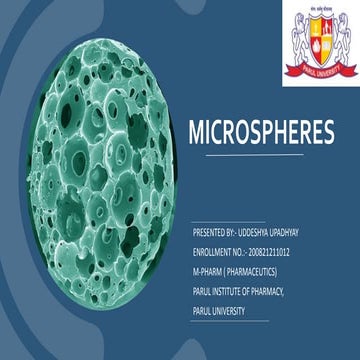 Microspheres | PPTX
