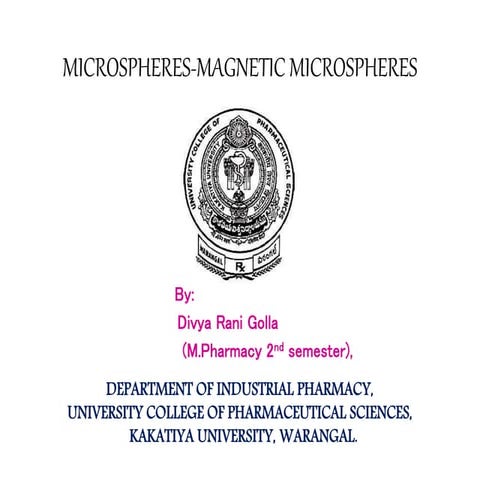 Microspheres-Magnetic microspheres | PPTX