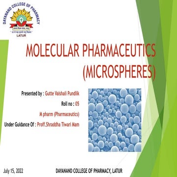 Microspheres ppt | PPTX