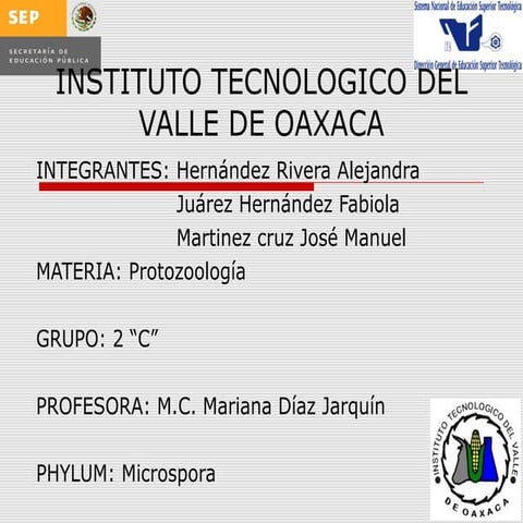 Microspora protozoologia | PPT
