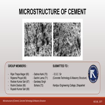 Microstructure of cements it's types.pptx