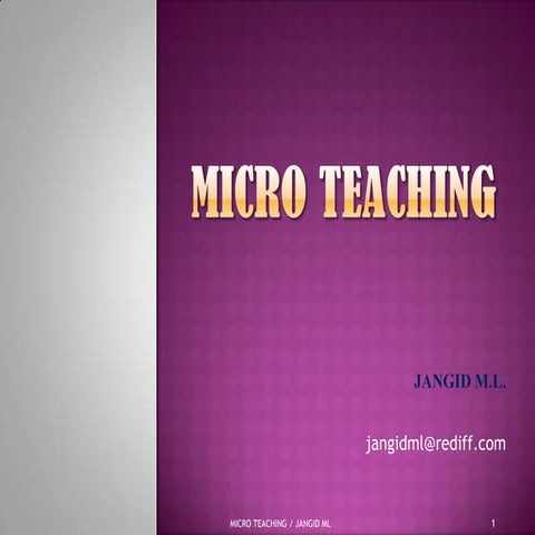 Micro teaching | PPT