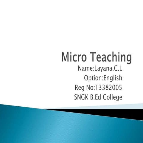 Micro teaching | PPTX