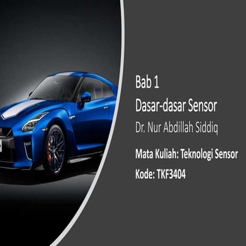 Bab 1 - Dasar-dasar Sensor | PPTX