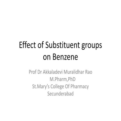 effect of substituent groups | PPTX