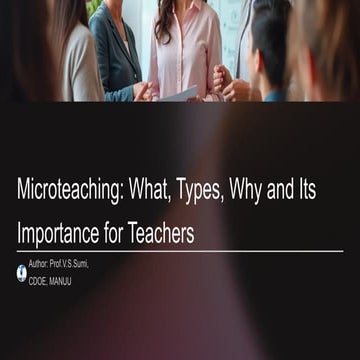 Microteaching in teacher education .pptx