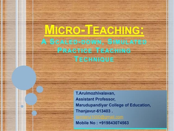Micro teaching ,self directed learning | PPT