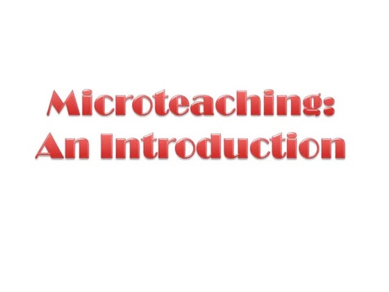 Microteaching set induction | PPTX