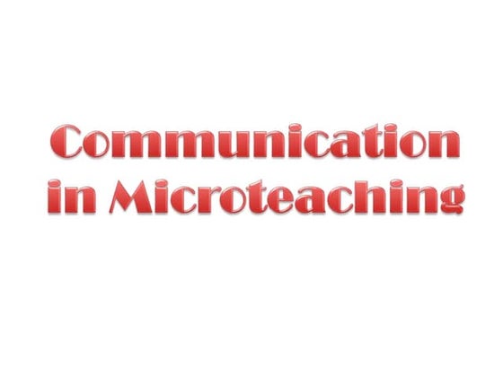 Microteaching set induction | PPTX