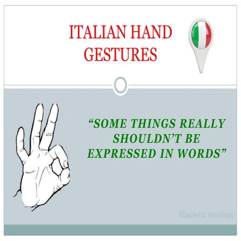 Guide Italian Hand Gestures