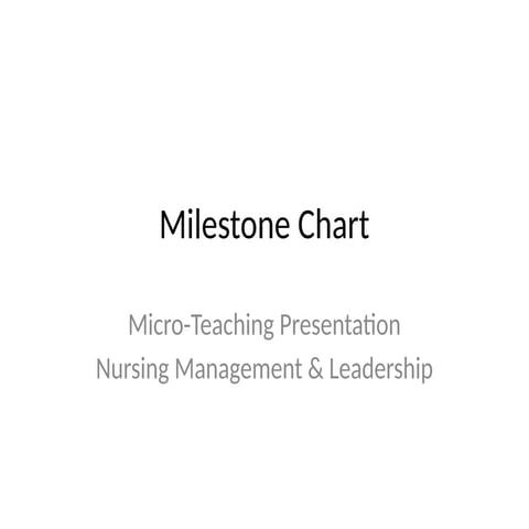 Micro_Teaching_Milestone_Chart for nursing | PPTX